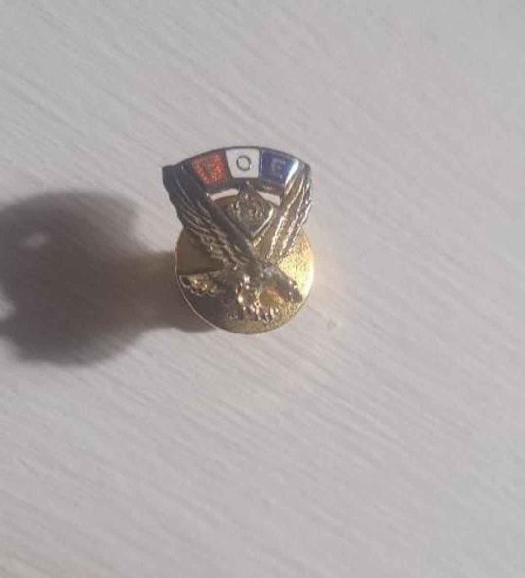 Fraternal Order Eagles FOE Vintage Lapel Pin Tie Tack - Gold Diamond ...