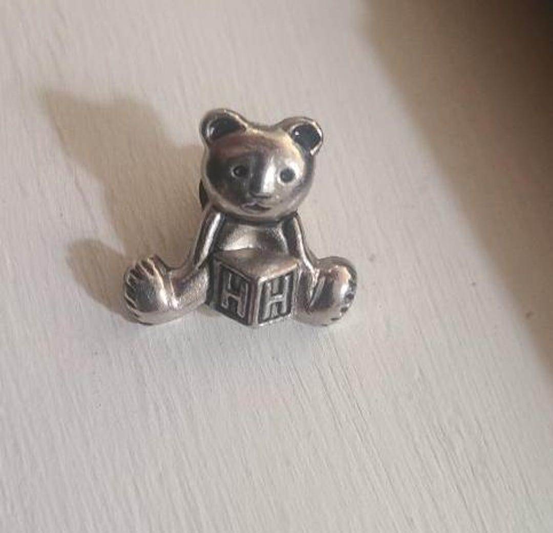 Building Block "h" Teddy Bear Vintage Lapel Pin Tie Tack Brooch ...