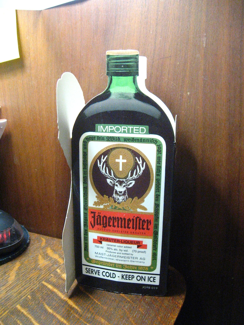 Jagermeister German Liqueur Vintage 1998 Promo Table Tent - Etsy