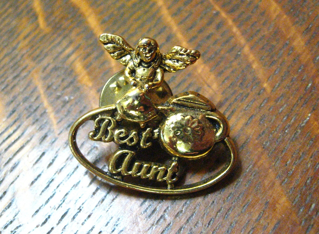 Best Aunt Auntie Love Vintage Lapel Pin - Etsy