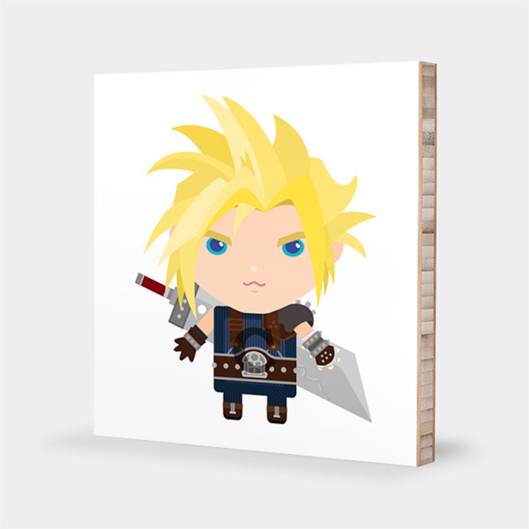 C or S for Cloud Strife : ABC Block Bamboo Wall Art Series // Alphabet ...