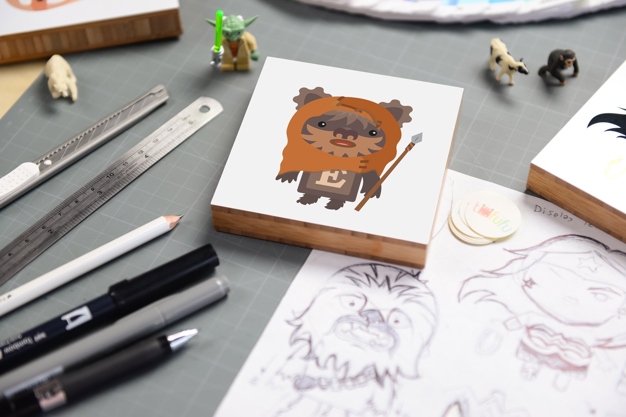 E is for Ewok | Star Wars Alphabet ABC Blocks, Star Wars Nursery Wall ...