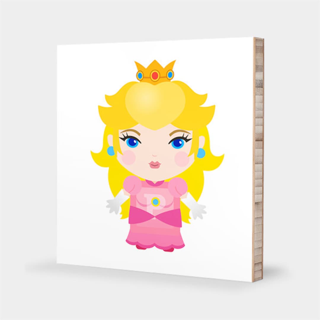 P is for Princess Peach : ABC Block Bamboo Wall Art Series // Alphabet ...