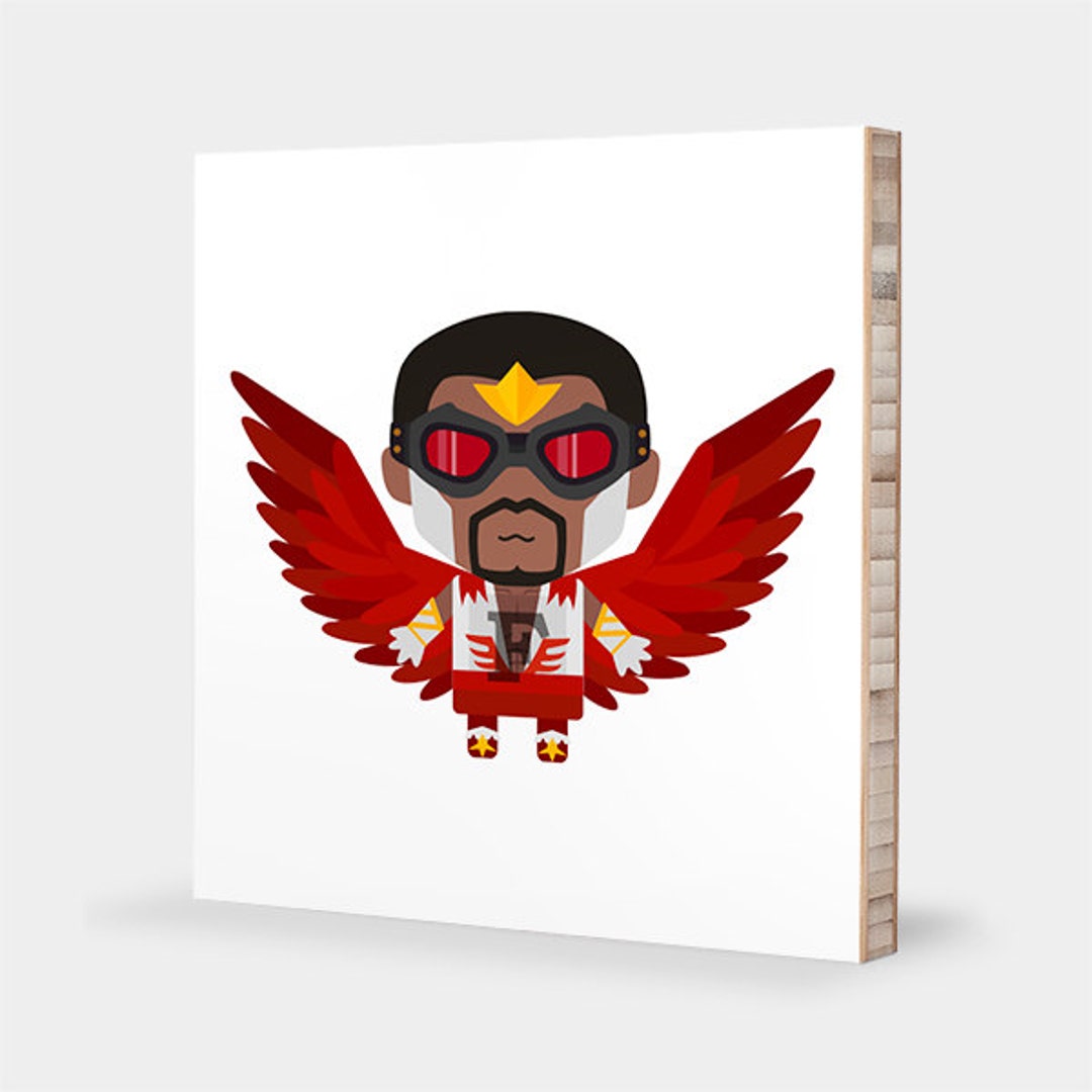 F for Falcon : ABC Block Bamboo Wall Art Series // Alphabet Kids Wall ...