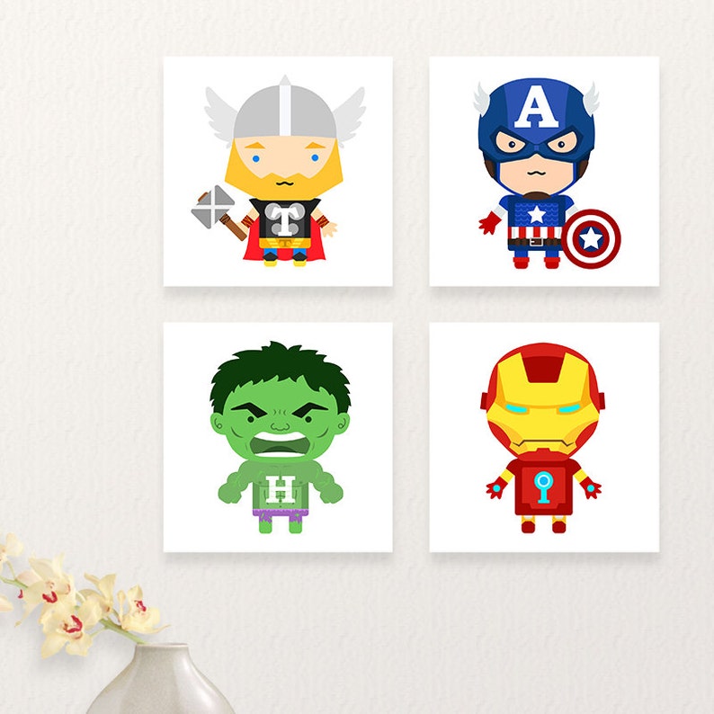 H for Hulk: ABC Block Bamboo Wall Art Series // Alphabet Kids Wall Art ...