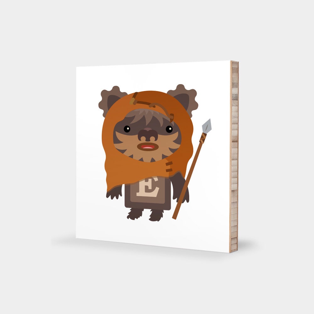 E is for Ewok | Star Wars Alphabet ABC Blocks, Star Wars Nursery Wall ...