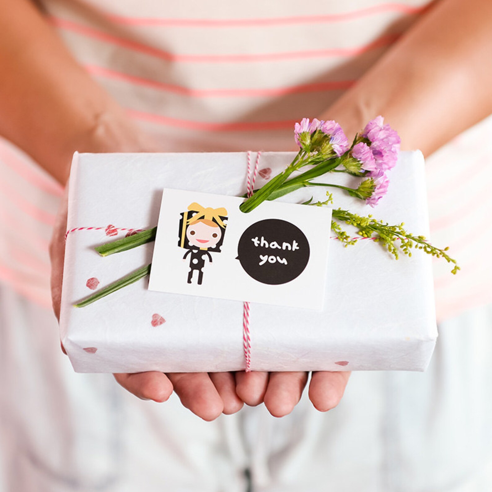 Smile Mini Hello Card Set of 9 Love Card, Gift Tag, Thank You Card ...