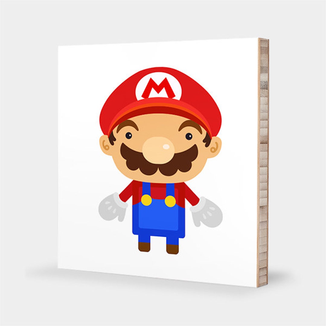 M is for Mario : ABC Block Bamboo Wall Art Series // Alphabet Kids Wall ...