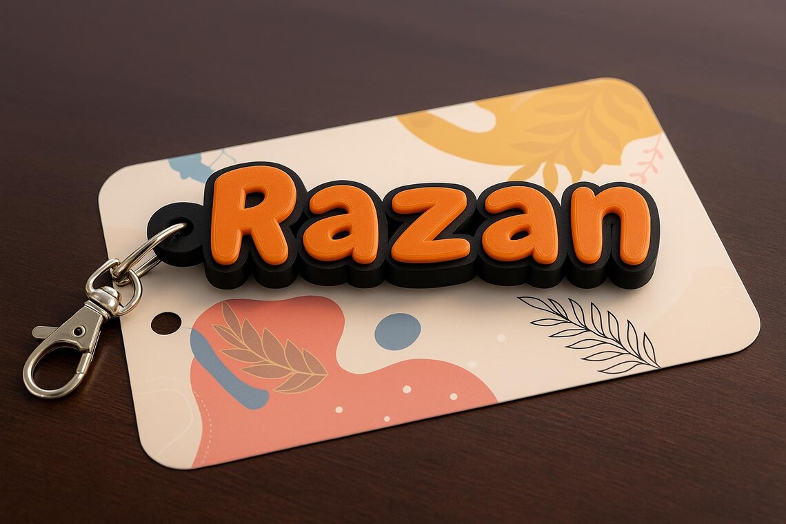 Customized 3D Printed Keychain, Fridge Magnatic Name, Personalized Logo ...