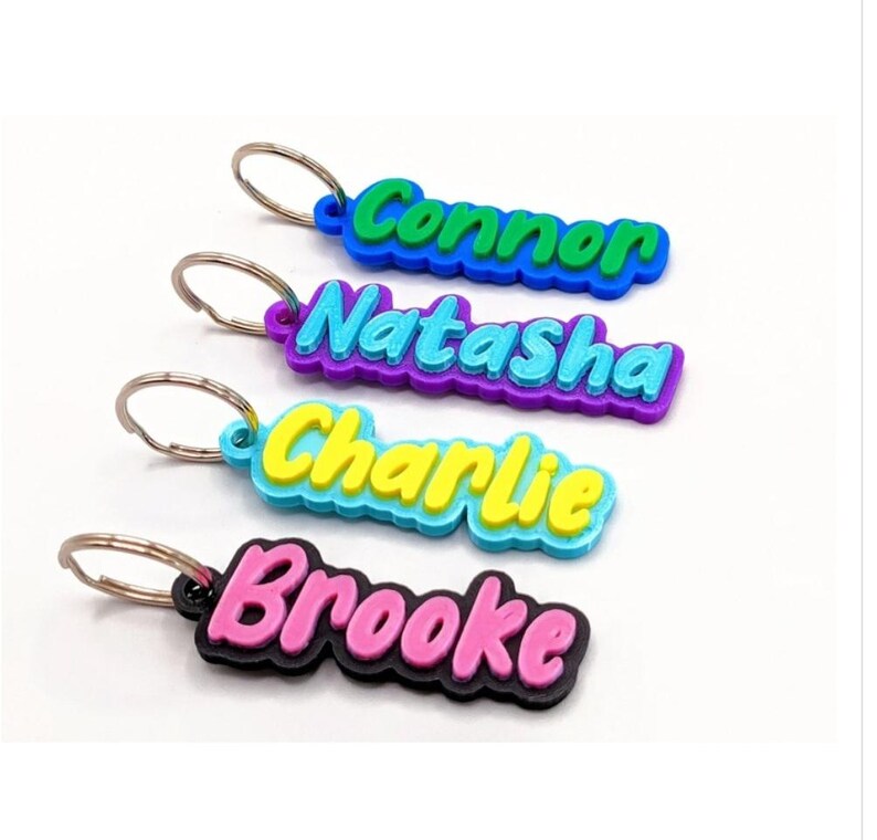 Customized 3D Printed Keychain, Fridge Magnatic Name, Personalized Logo ...
