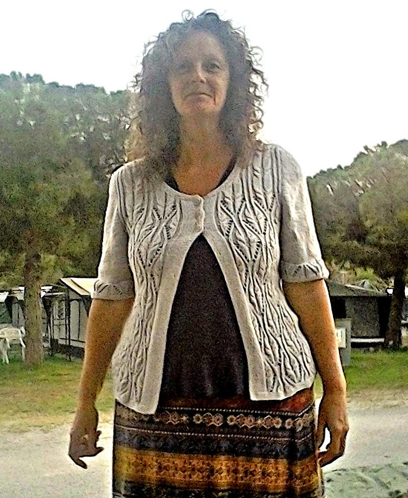 Barcelona Cardigan Knitting Pattern , Cardigan Sweater Instructions for ...