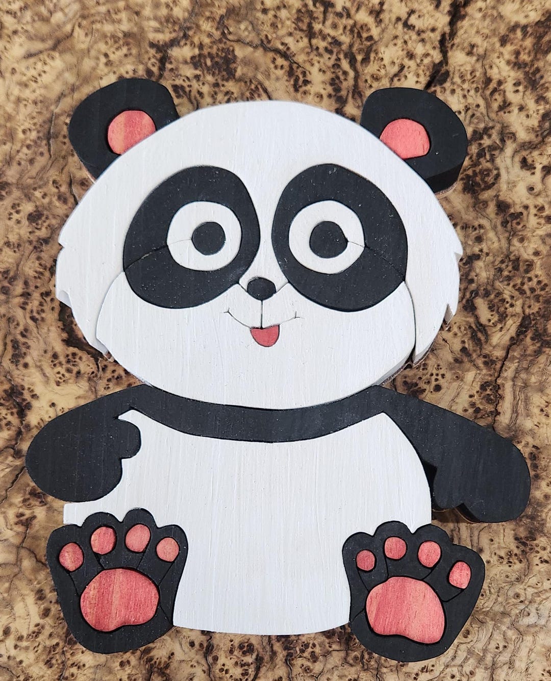 Handmade Panda Intarsia Wall Decal - Etsy