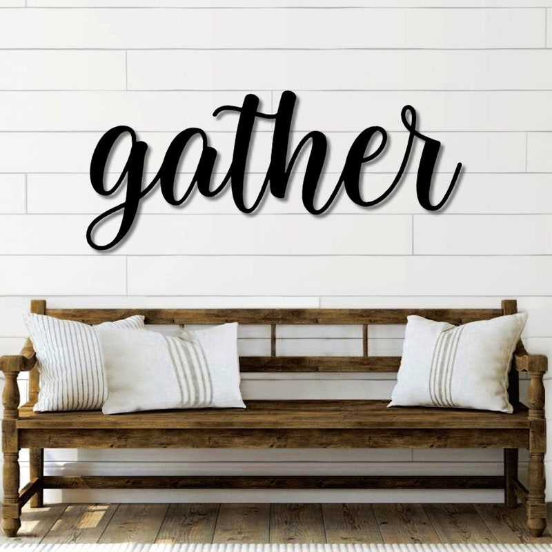 Metal Wall Decor Gather - Etsy