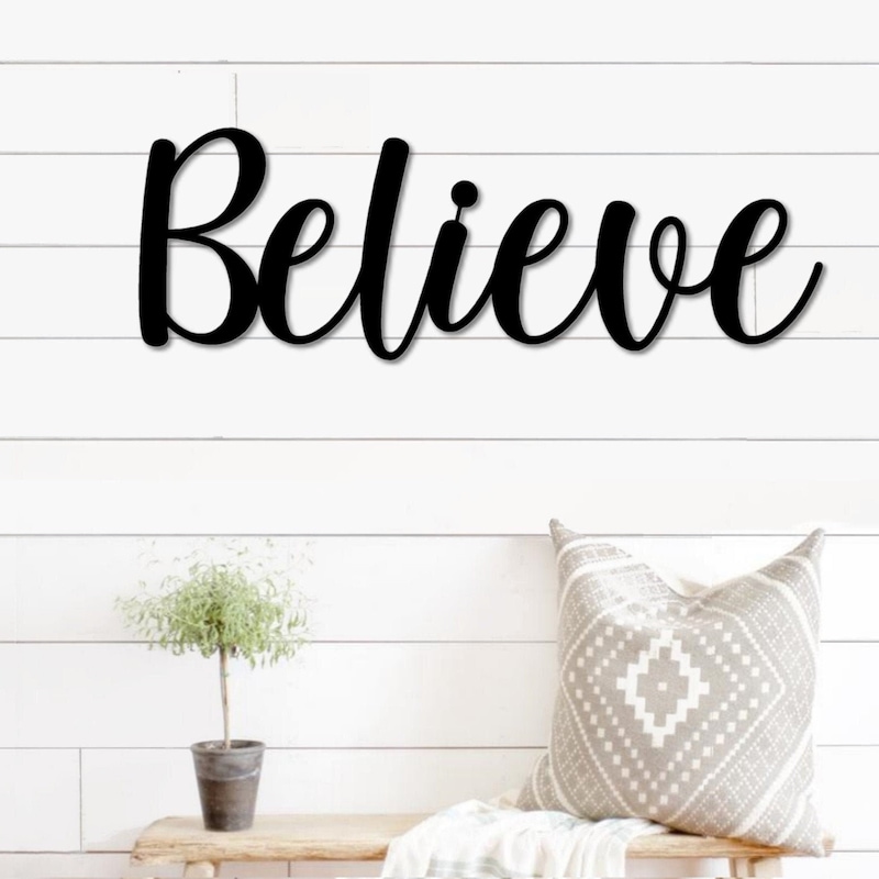 Believe Sign - Etsy