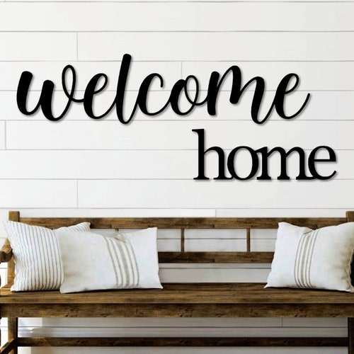 Outdoor Large Welcome Home Sign Metal Wall Art Large Metal - Etsy