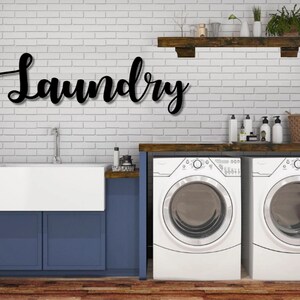 Laundry Metal Word Art | Autumn Script Word Art | Indoor - Outdoor ...