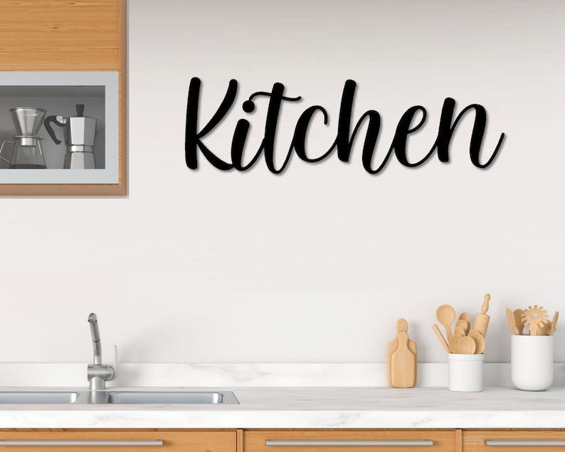 Kitchen Metal Word Art | Kembara Script Word Art | Indoor Outdoor ...