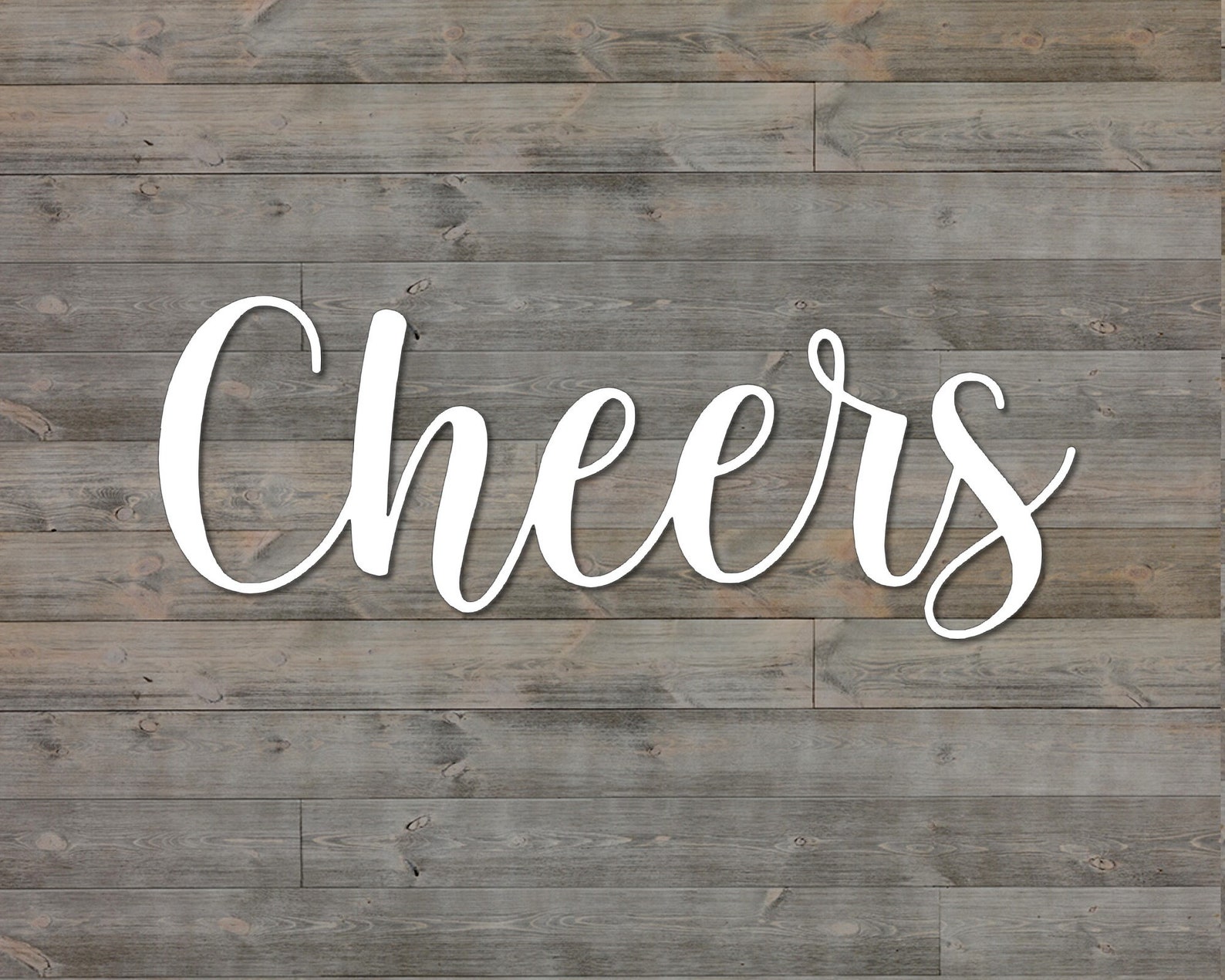 Cheers Metal Word Art Kembara Script Word Art Indoor - Etsy