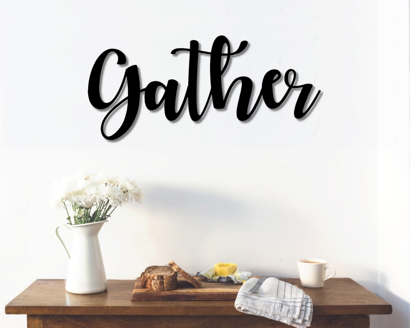 Gather Metal Word Art | Autumn Script Word Art | Indoor - Outdoor ...