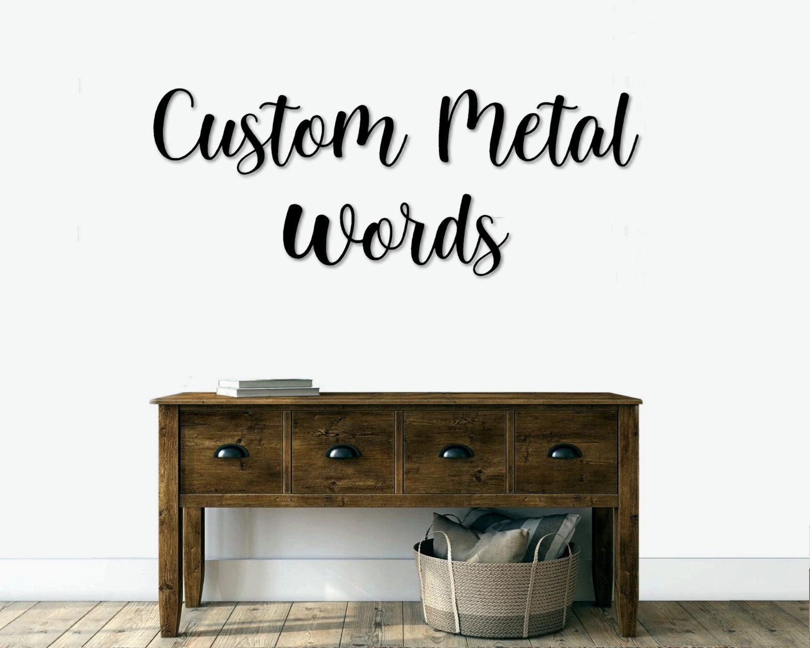 Custom Script Metal Word Sign Kembara Script Personalized - Etsy