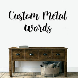 Custom Script Metal Word Sign | Kembara Script Personalized Metal Name ...