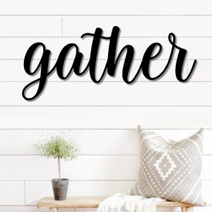 Gather Metal Word Art | Kembara Script Word Art | Indoor - Outdoor ...