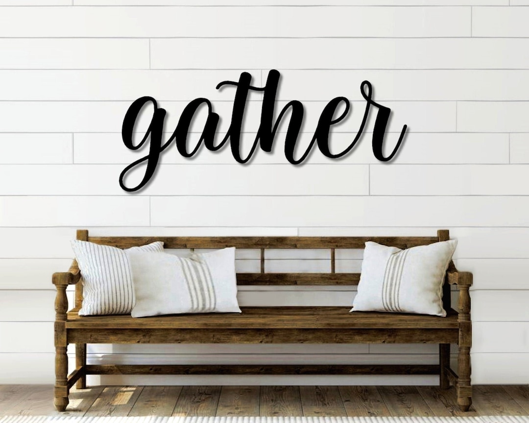 Gather Metal Word Art | Kembara Script Word Art | Indoor - Outdoor ...