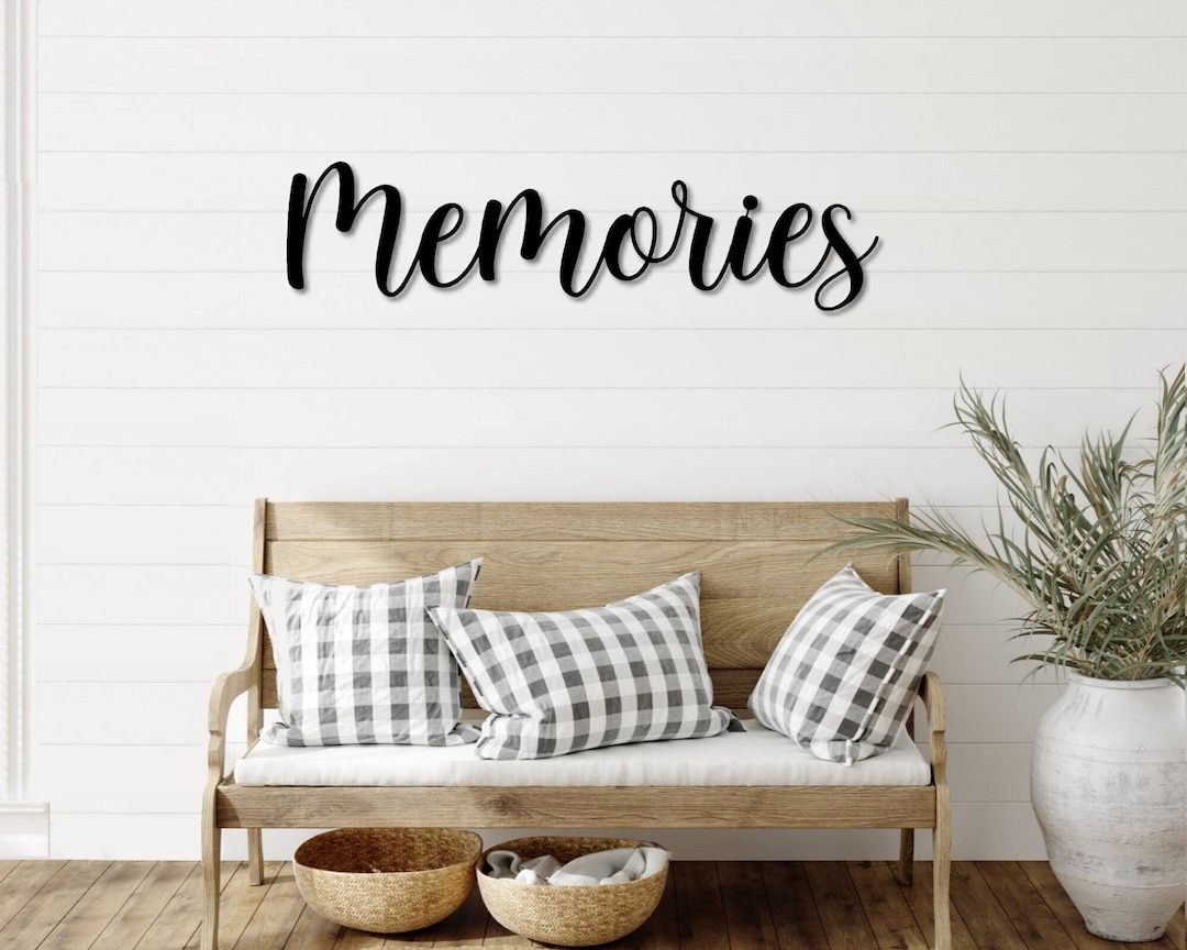 Memories Metal Word Art | Kembara Script Word Art | Indoor Outdoor ...