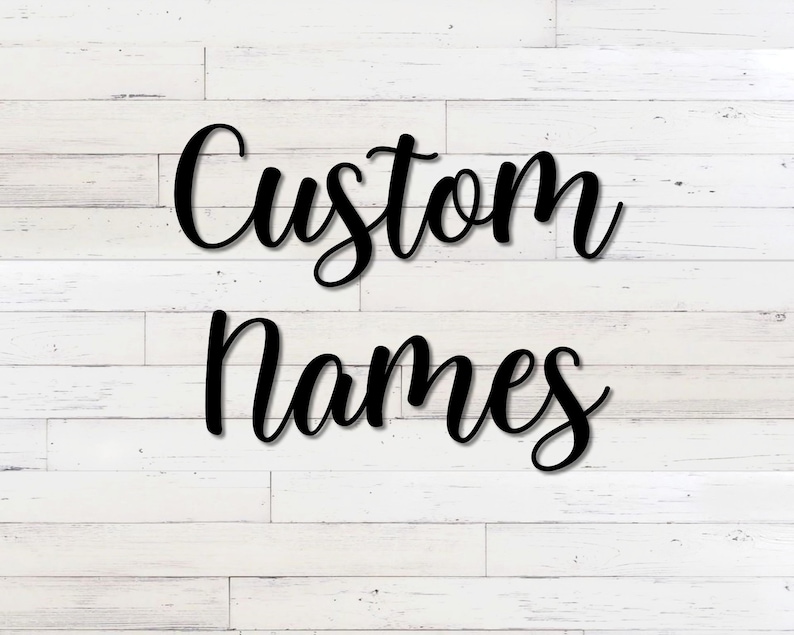 Custom Metal Name Sign Kembara Cursive Script Nursery Wall | Etsy