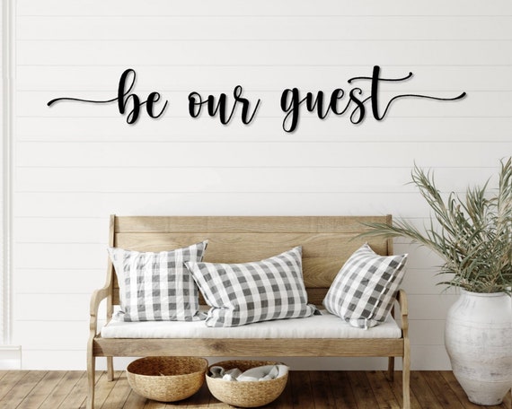 Be Our Guest Metal Word Art Honey Script Word Art Indoor - Etsy