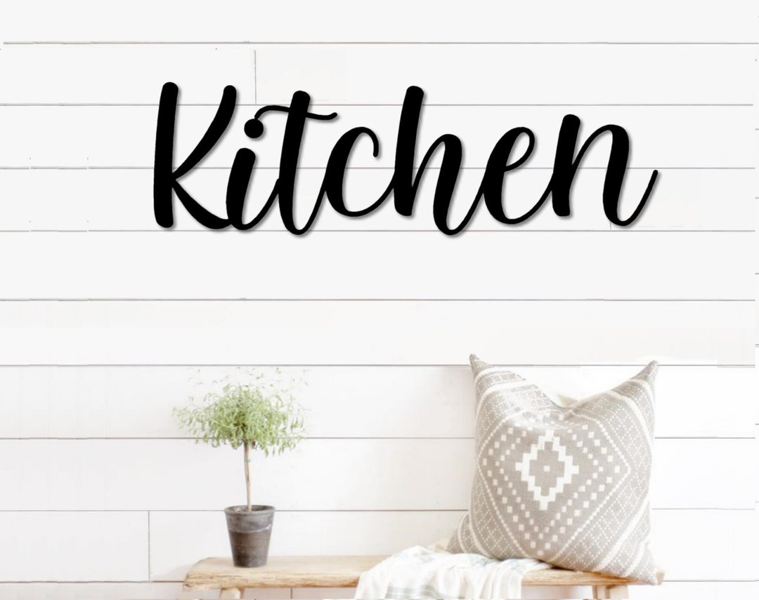Kitchen Metal Word Art | Kembara Script Word Art | Indoor Outdoor ...