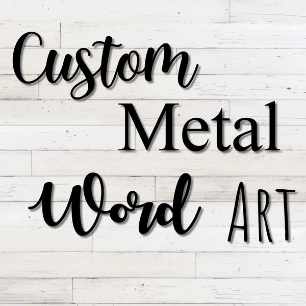 Metal Word Art - Etsy