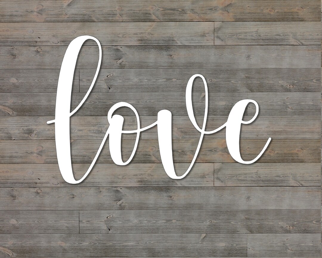 Love Metal Word Art | Honey Script Word Art | Indoor Outdoor Love Metal ...
