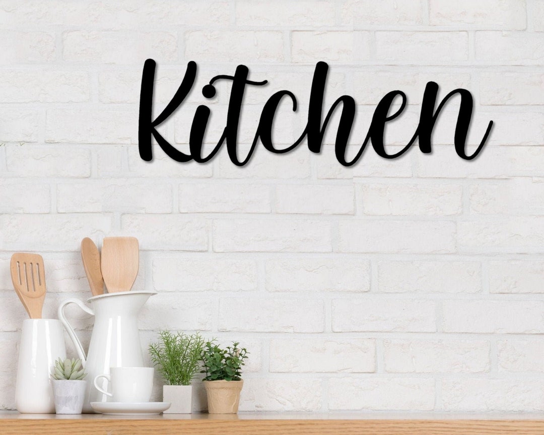 Kitchen Metal Word Art Kembara Script Word Art Indoor - Etsy