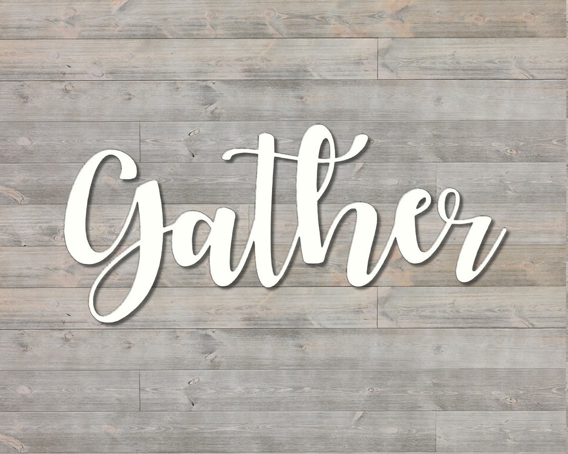 Gather Metal Word Art | Autumn Script Word Art | Indoor - Outdoor ...