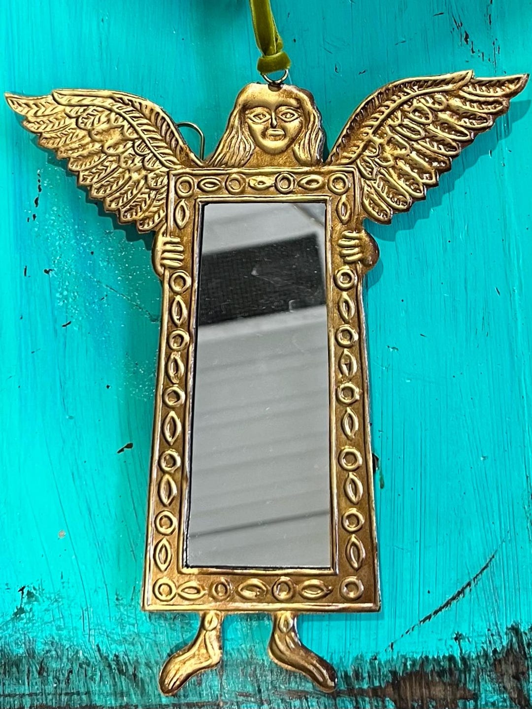Gold Guardian Angel Mirror – Hanging or Handheld | Fun Vanity, Bathroom ...