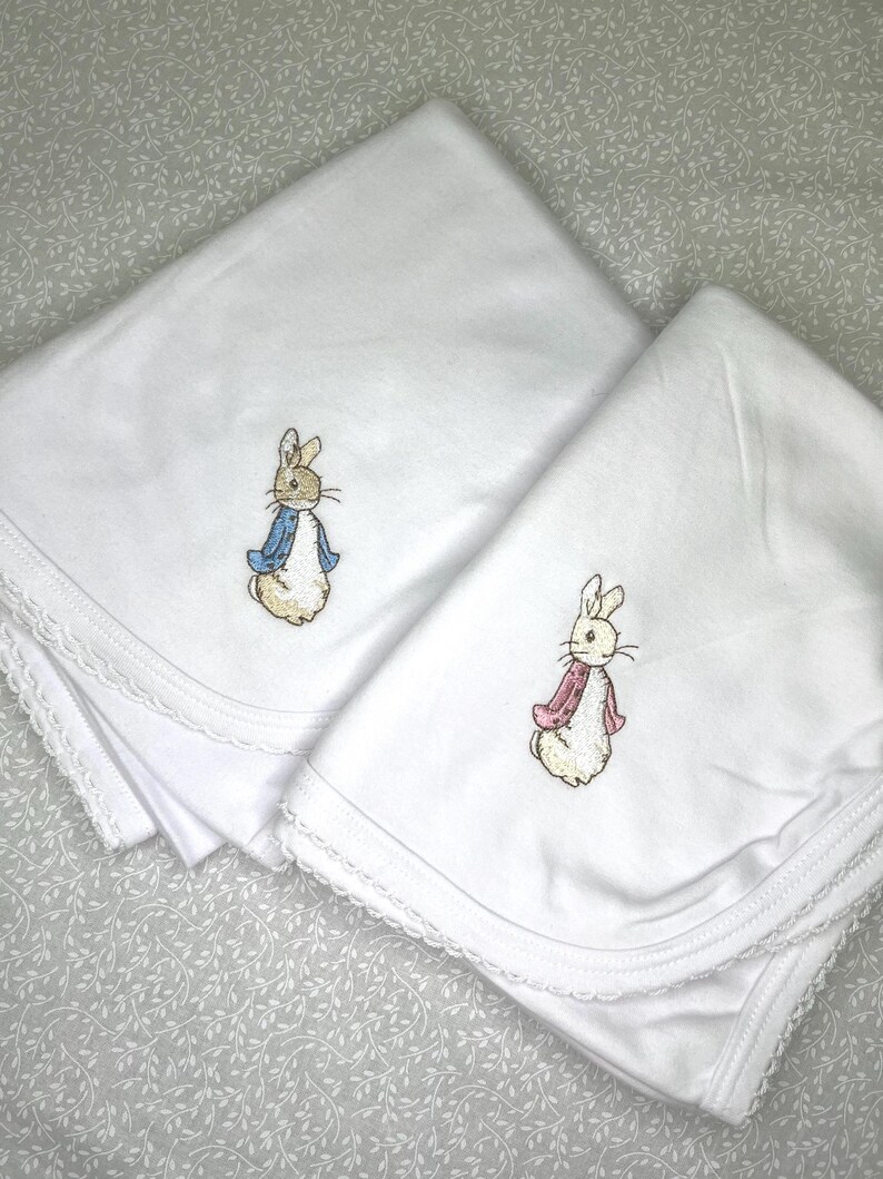 Peter Rabbit Baby Blanket in Pink or Blue - Etsy