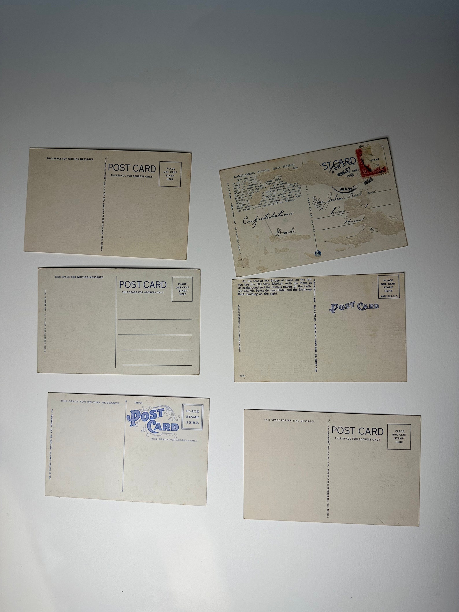 Vintage 1920s-ish Postcards W/ Automobiles. Set of 6. Model T and Other ...