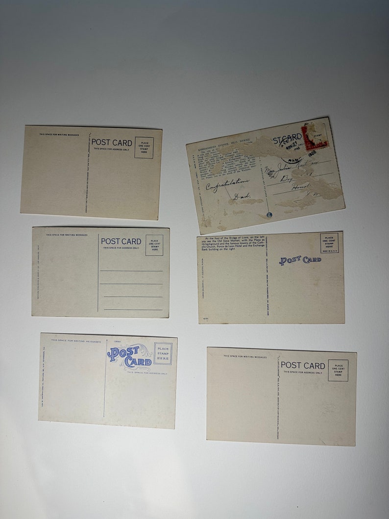 Vintage 1920s-ish Postcards W/ Automobiles. Set of 6. Model T and Other ...