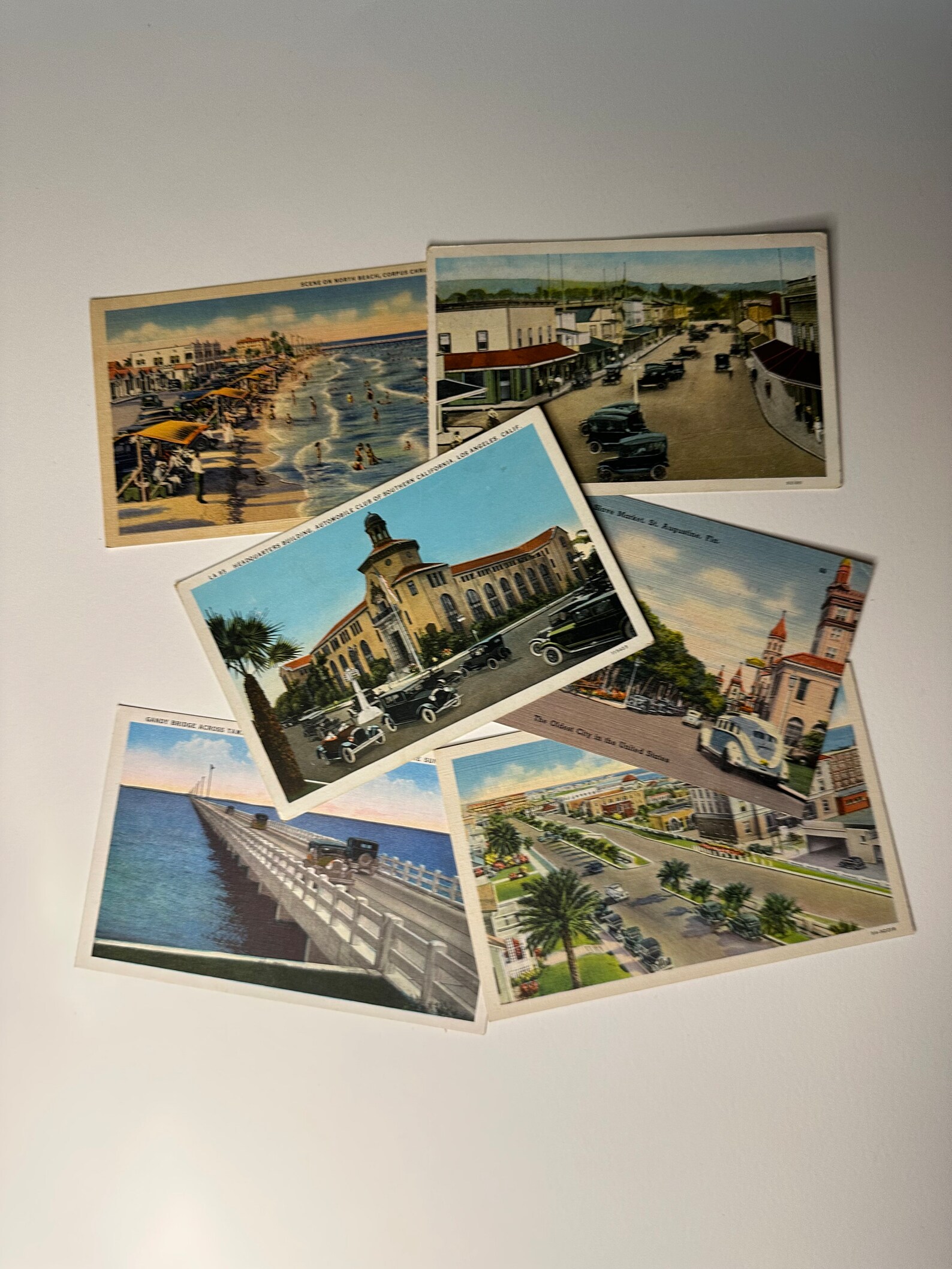 Vintage 1920s-ish Postcards W/ Automobiles. Set of 6. Model T and Other ...