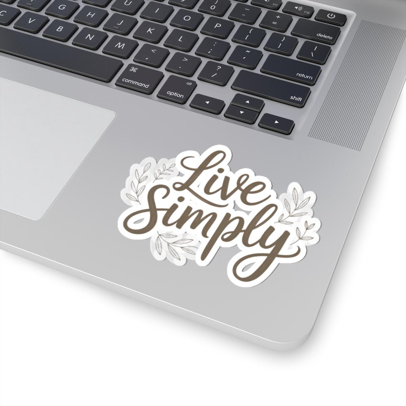 Live Simply Sticker | Minimalist Hand-lettered Quote, Neutral Script ...