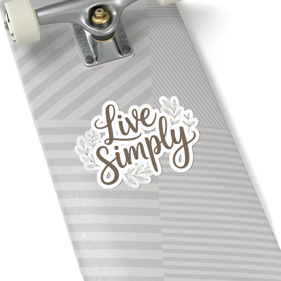 Live Simply Sticker | Minimalist Hand-lettered Quote, Neutral Script ...