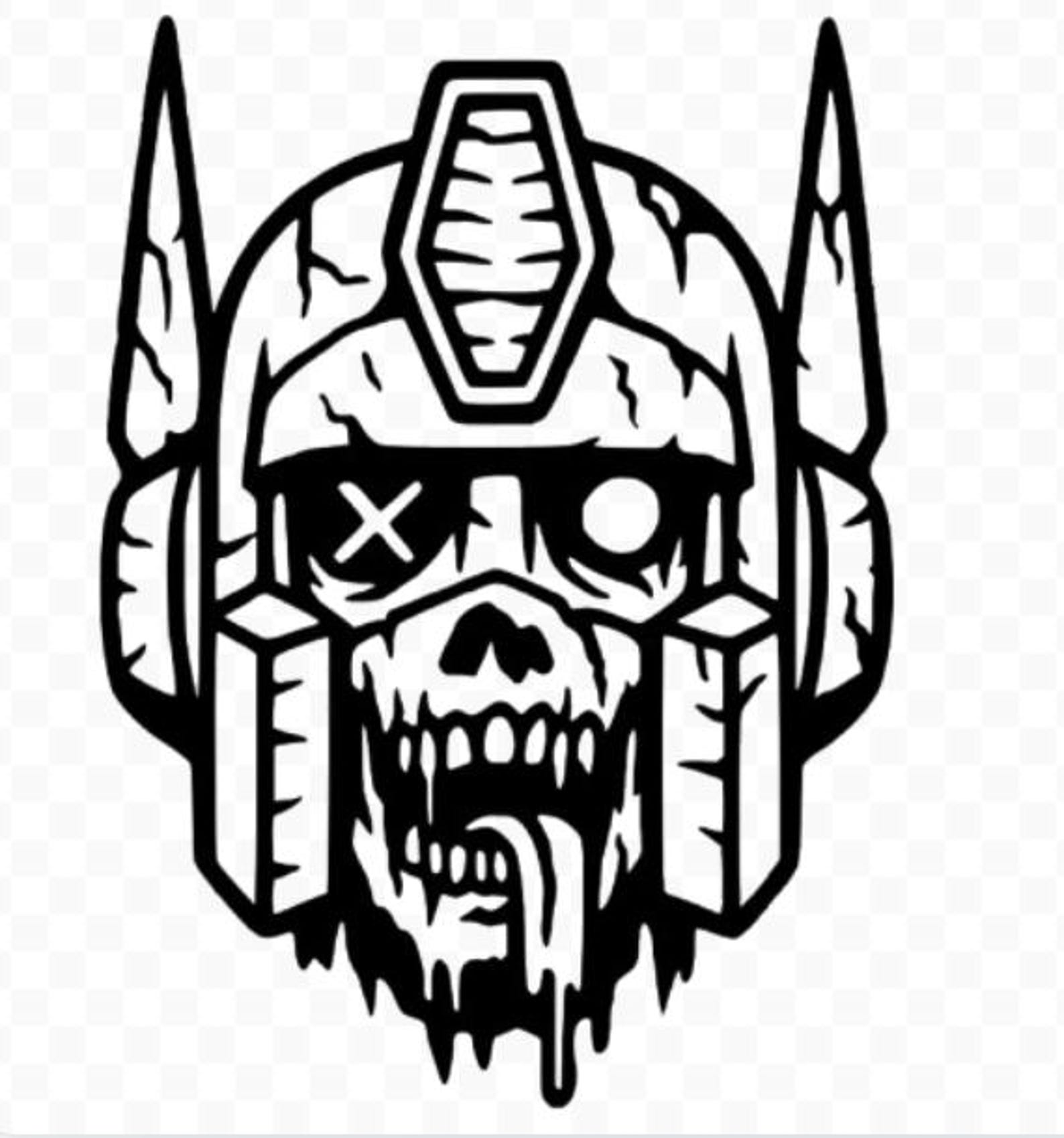Skeletal Optimus Prime Transformers Vinyl Decal - Etsy