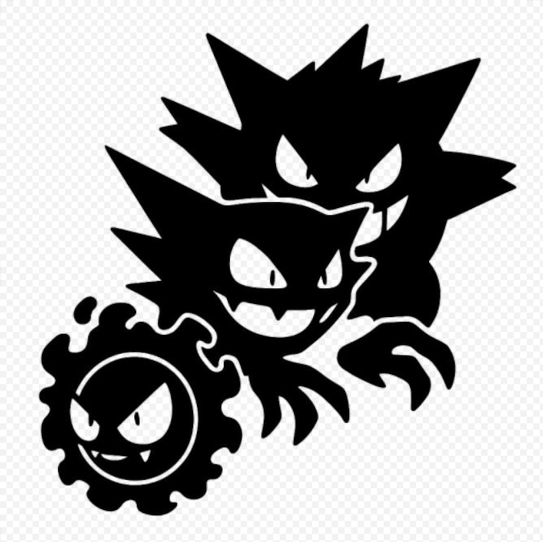 Pokemon Gastly Haunter Gengar Vinyl Decal - Etsy
