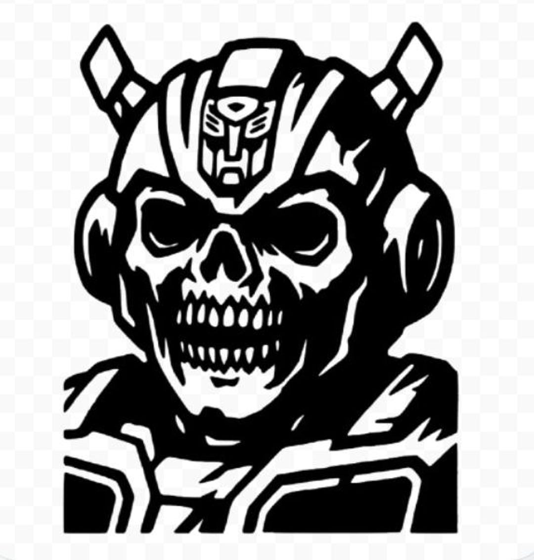 Skeletal Bumblebee Transformers Vinyl Decal - Etsy