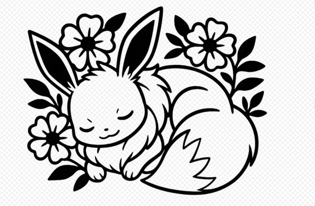 Pokemon Sleeping Eevee Vinyl Decal - Etsy