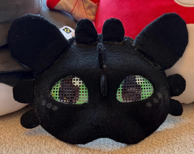 Toothless How to Train Your Dragon Mask - Therian/furry/quadrobist Face ...