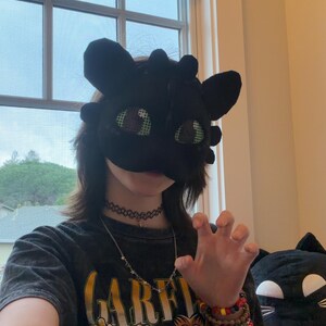 Toothless How to Train Your Dragon Mask - Therian/furry/quadrobist Mask ...