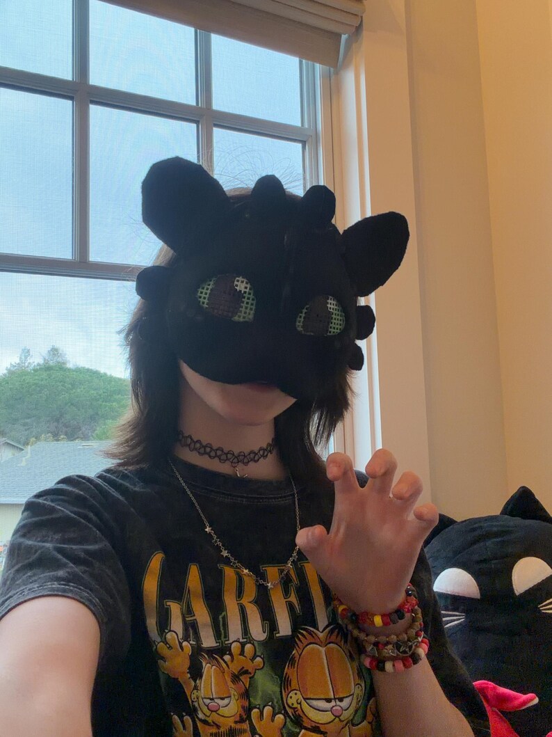 Toothless How to Train Your Dragon Mask - Therian/furry/quadrobist Mask ...