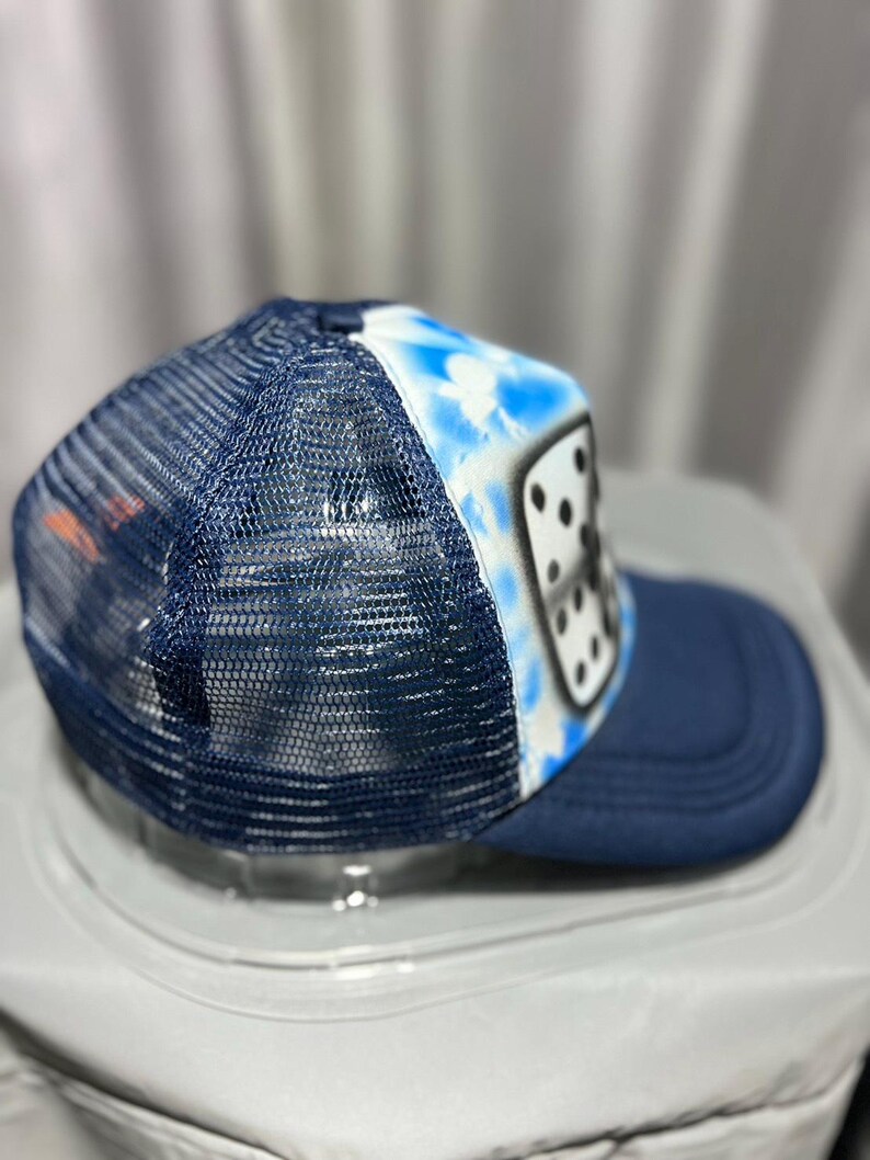 Hand-painted Dice Airbrush Hat| EK GRAFF Streetwear Cap| Light Blue - Etsy